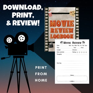 Fun Movie Tracker Gifts,rate Movie Diary,movie Logbook Notebook,movie ...