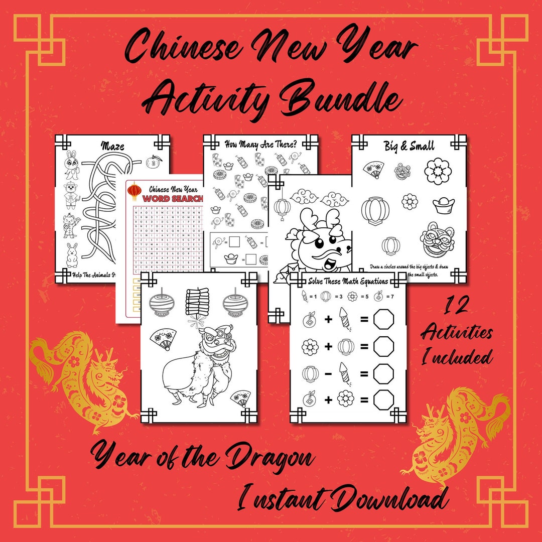 Chinese New Year Kids Activities, Chinese New Year Digital, Lunar New ...