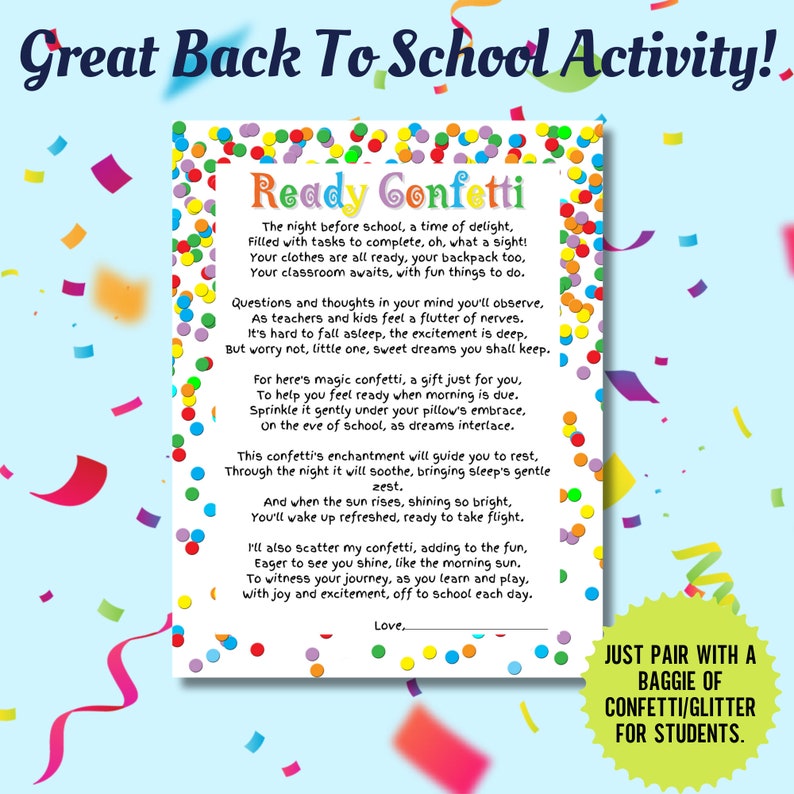 Jitter Glitter Night Before First Day of School Night Before - Etsy