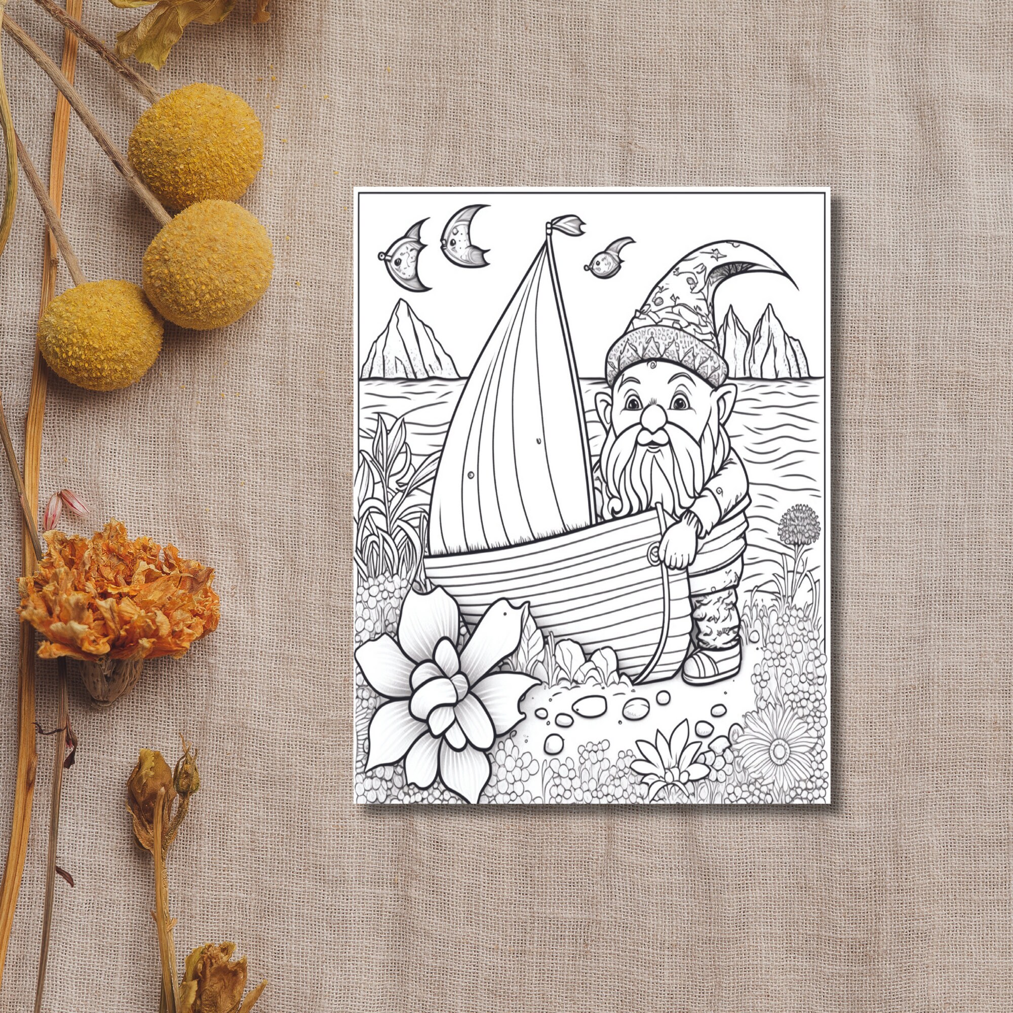 Garden Gnome Coloring Page,gnome Coloring Pages,gnomes Coloring,baby ...