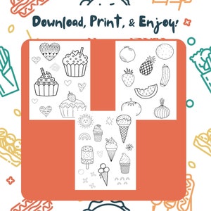 Ice Cream Coloring, Pizza Pasta, Healthy Breakfast, Fruit and Veggies ...