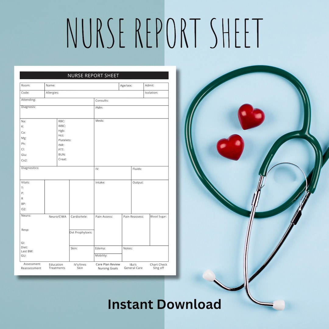 RN Handoff Tool, Medical Surgical Telemetry, Registered Nurse Digital ...