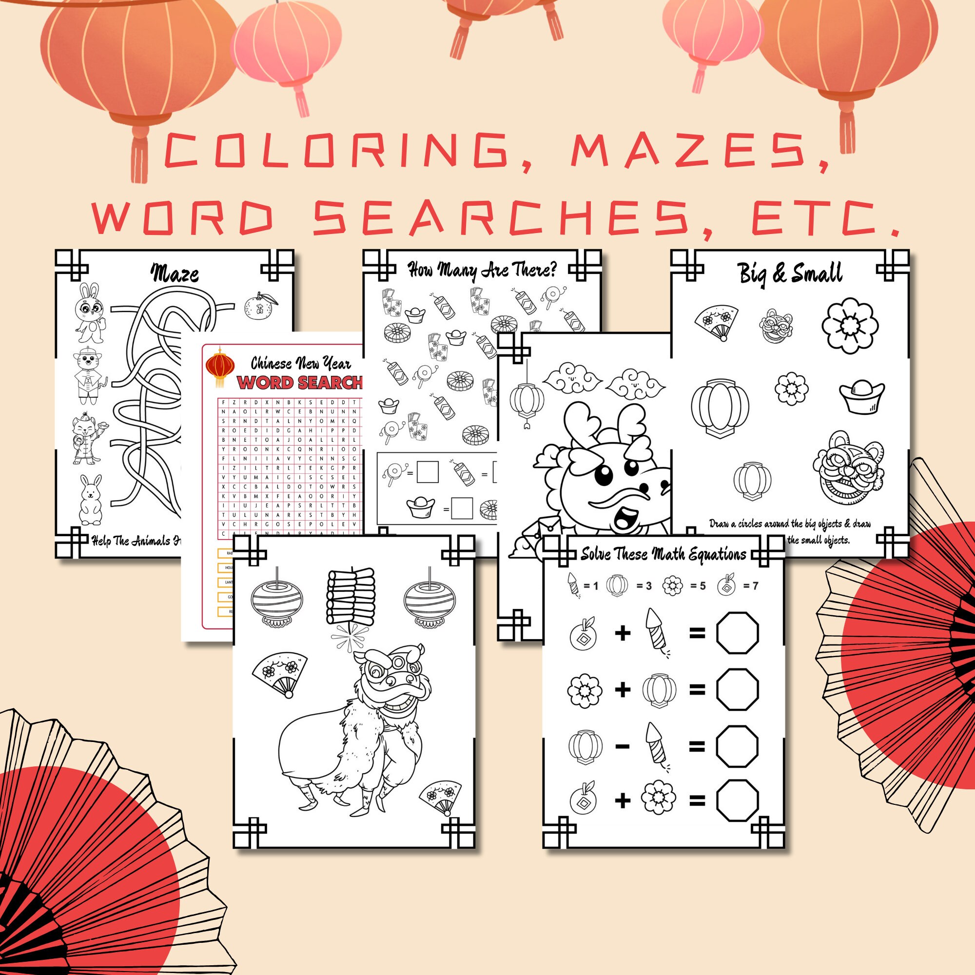 Chinese New Year Kids Activities, Chinese New Year Digital, Lunar New ...