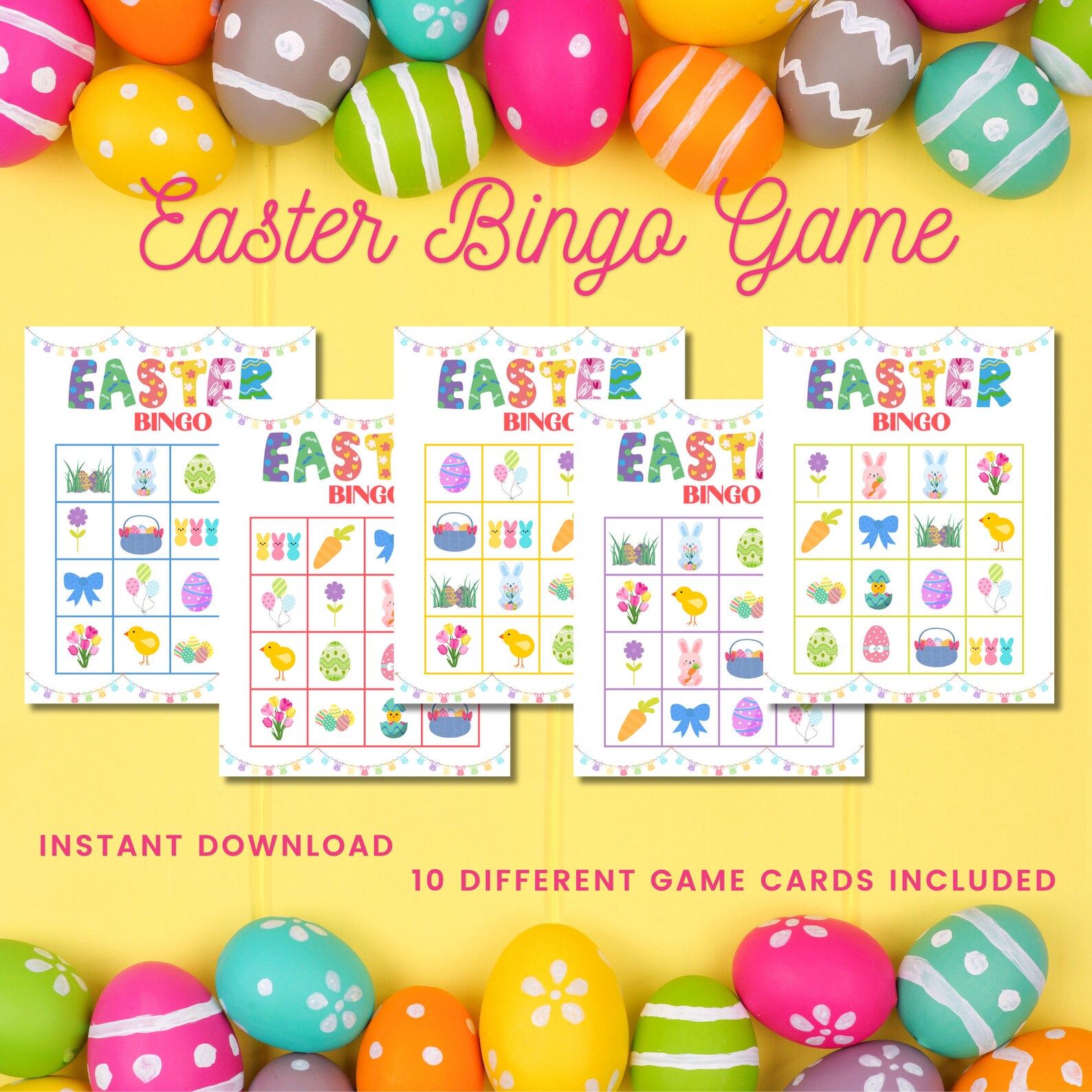 Easter Bingo Game: Kids Spring Holiday Activity (digital Download) - Etsy