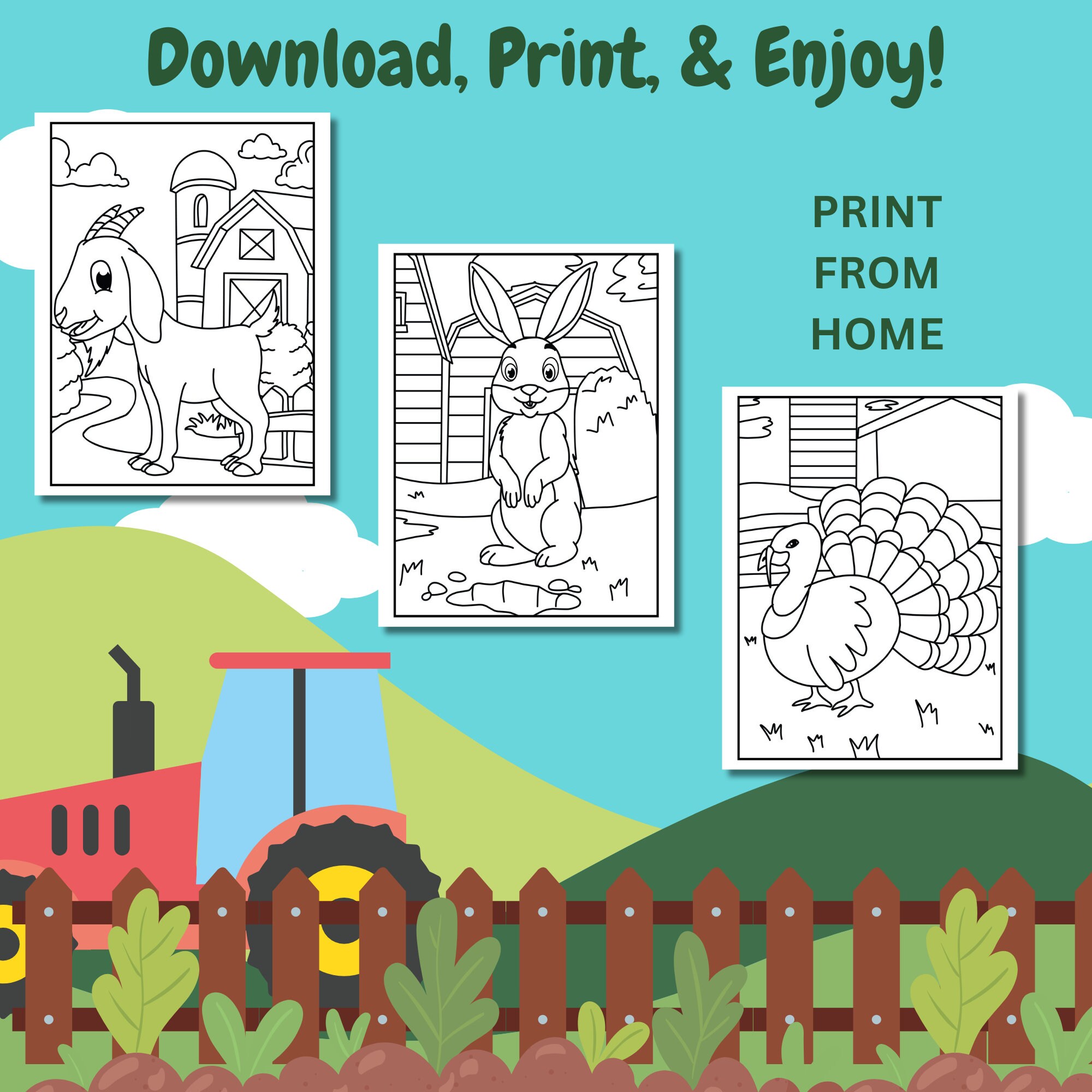 Farm Coloring Pages, Barnyard Fun, Milking Cow, Horse Coloring, Farm ...