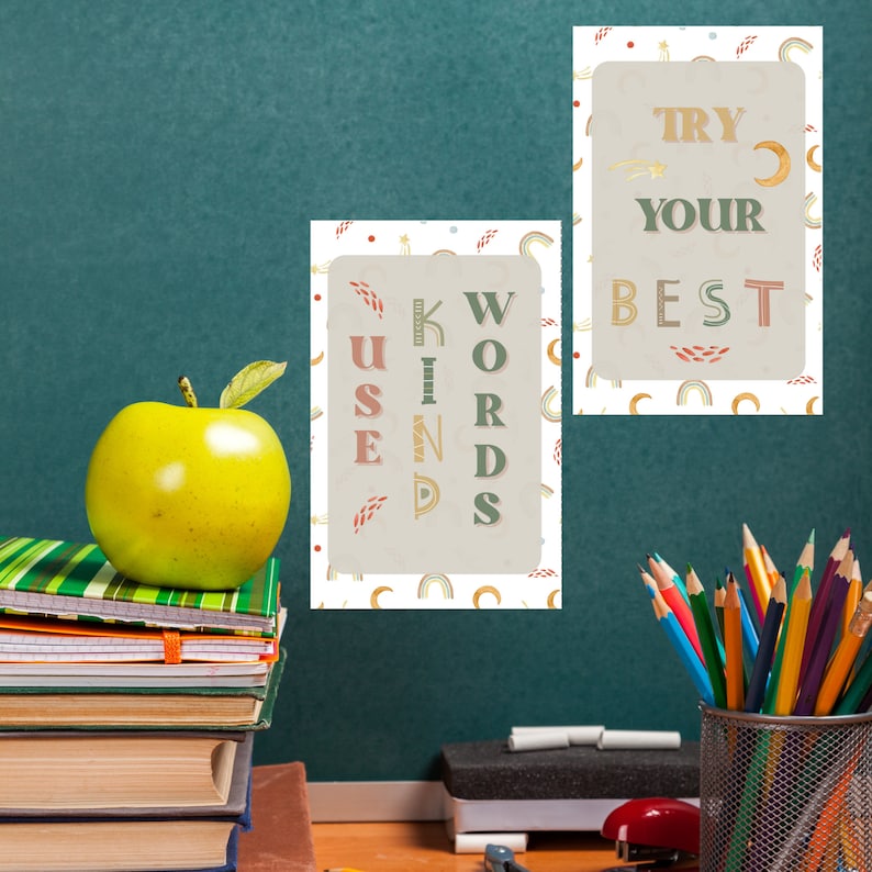 Boho Classroom Rules Posters: Printable Classroom Decor (digital ...