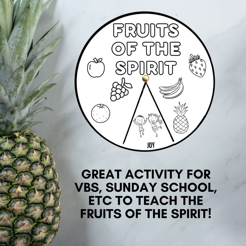 Fruit of the Spirit Coloring Wheel,vacation Bible School,color Wheels ...