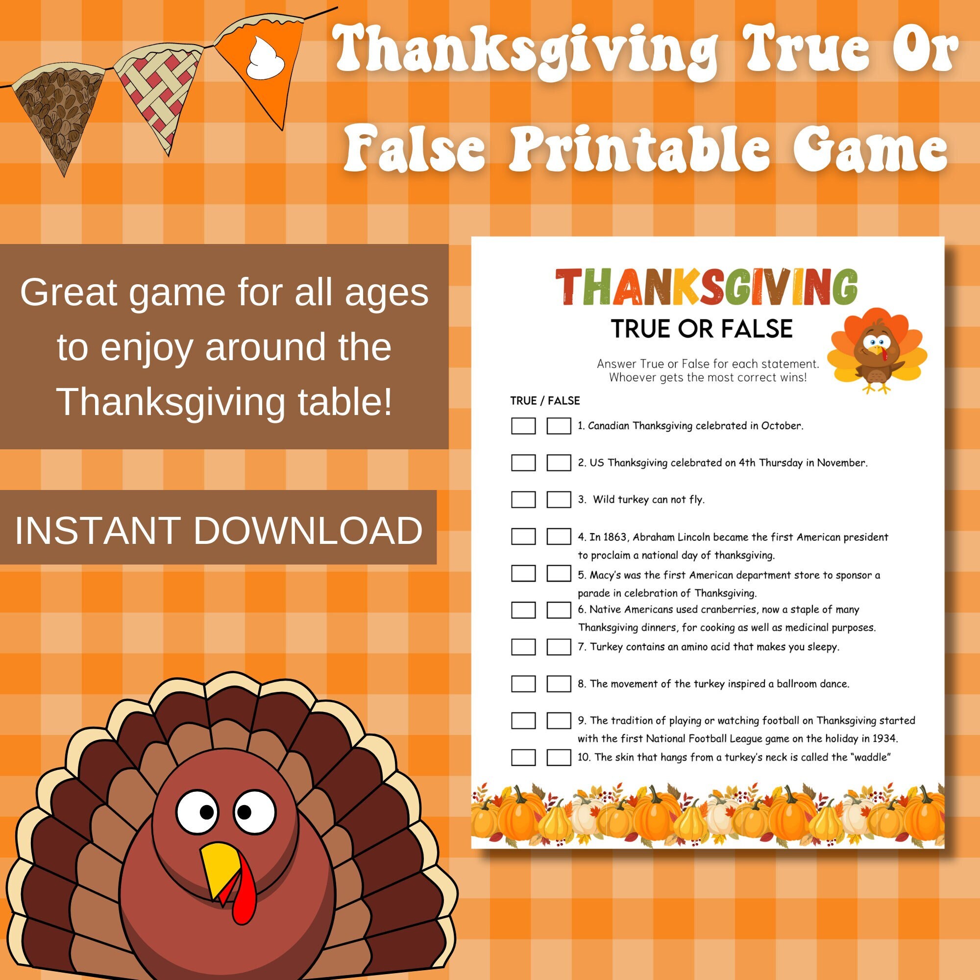 Thanksgiving Fowl Play, Fact or Fiction, True or False, Thanksgiving ...