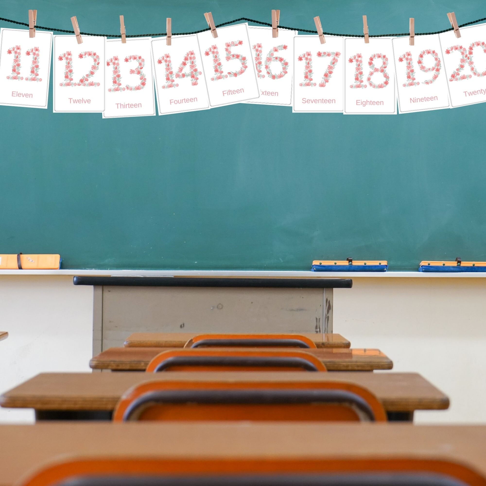 Number Flash Cards 11-20 Number Cards 11-20 Preschool - Etsy