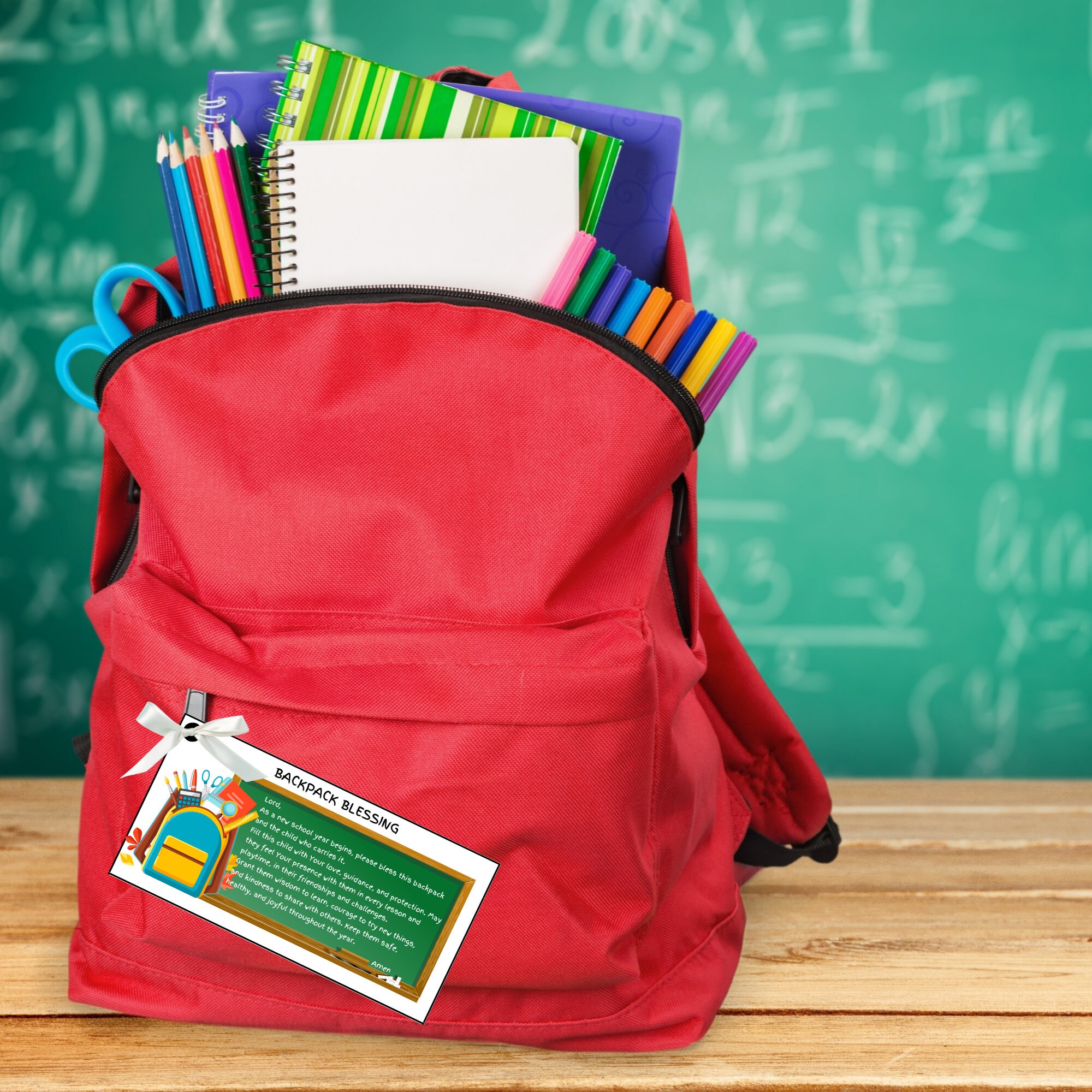 Backpack Blessing Tags: First Day of School Prayer (digital Download ...