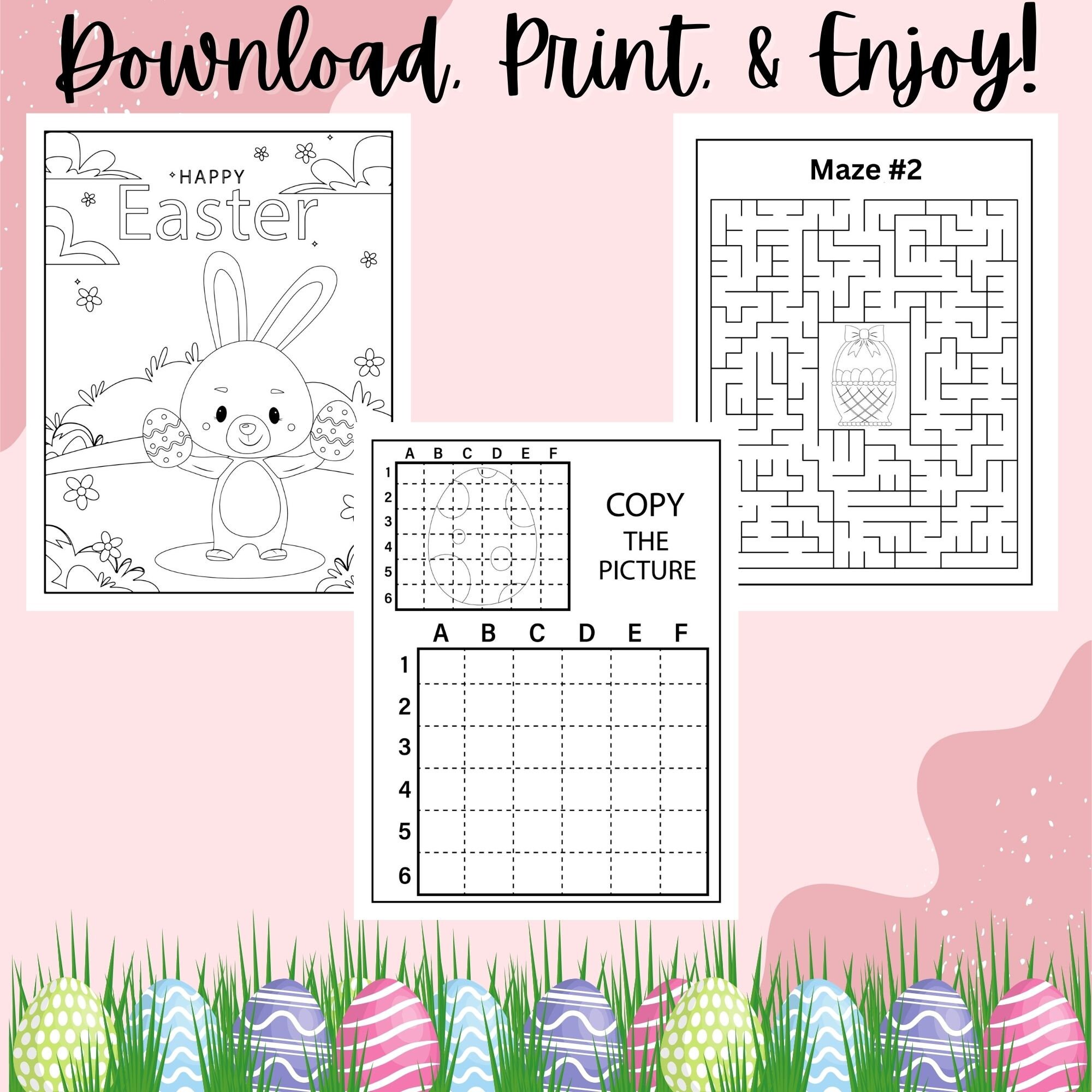 Easter Activity Packet,easter Coloring Pages,children Color Book,easter ...