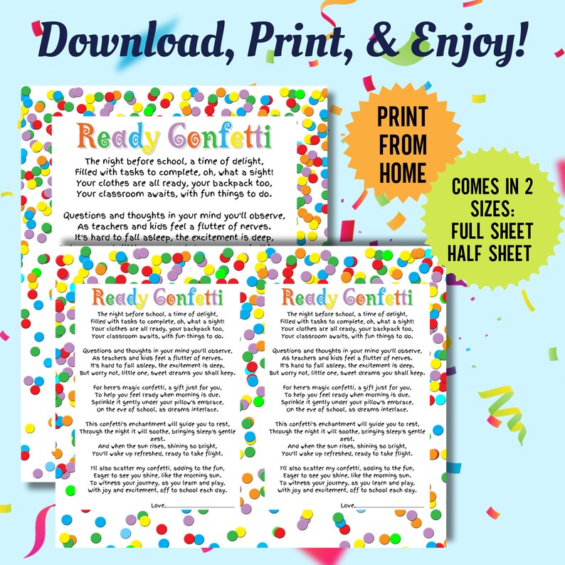 Jitter Glitter Night Before First Day of School Night Before - Etsy