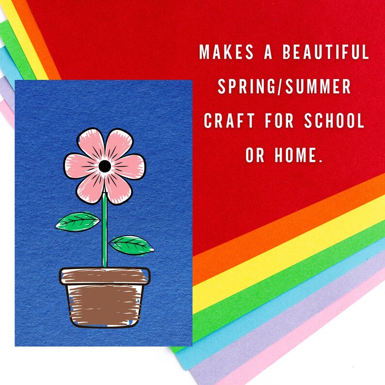 Build A Flower Printable Craft,indoor Preschool Activity,early Spring ...