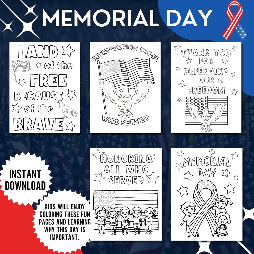 Memorial Day Coloring Pages, Honor Our Heroes, Patriotic Coloring ...