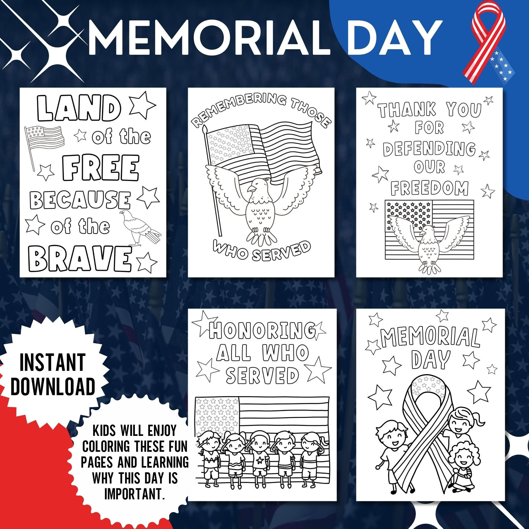 Memorial Day Coloring Pages, Honor Our Heroes, Patriotic Coloring ...