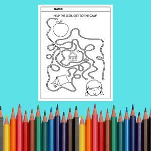 Fun and Challenging Mazes for Kids, Road Trip Games, Workbook for ...