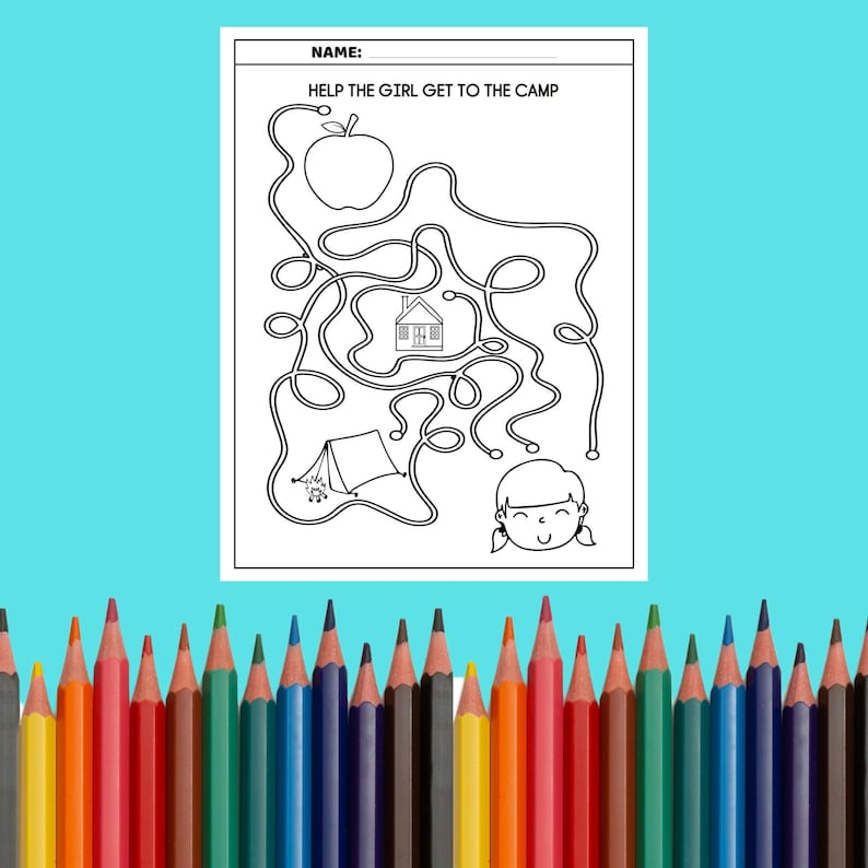 Fun and Challenging Mazes for Kids Road Trip Games Workbook - Etsy