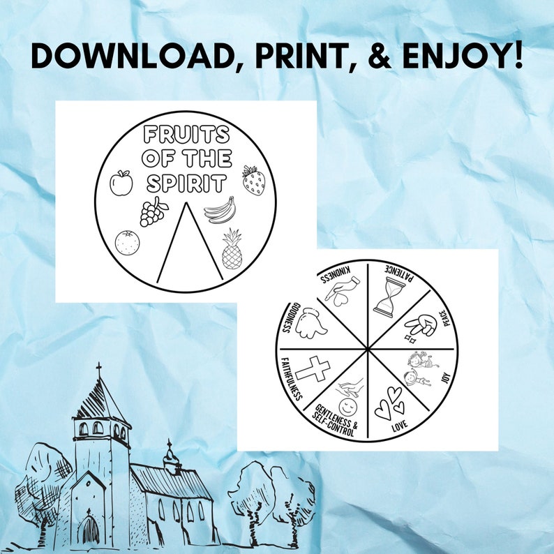 Fruit of the Spirit Coloring Wheel,vacation Bible School,color Wheels ...