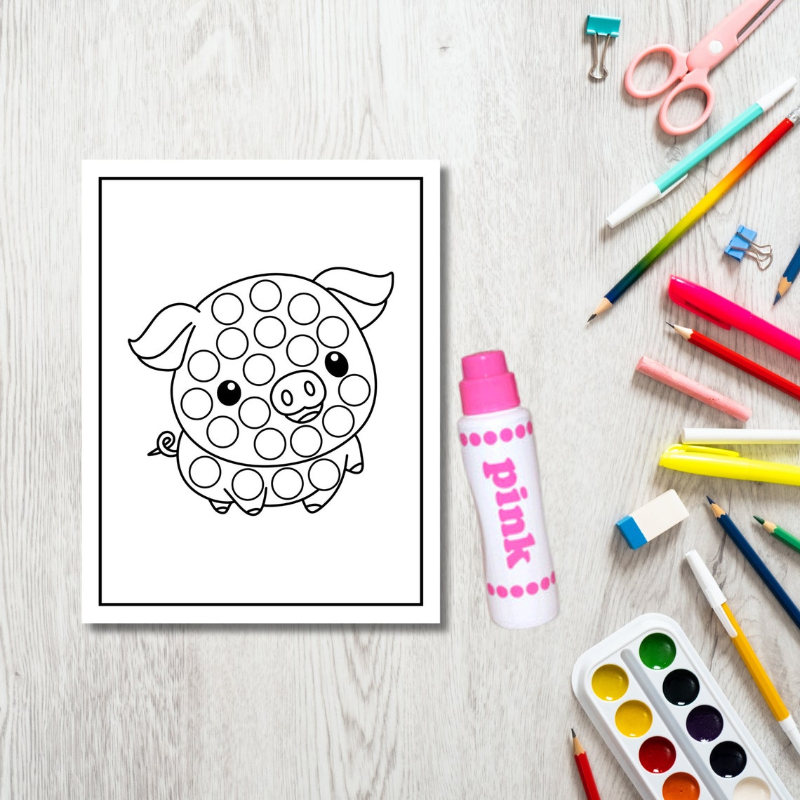 Animal Dot Marker Printables, Dot Marker Coloring Pages, Do A Dot ...