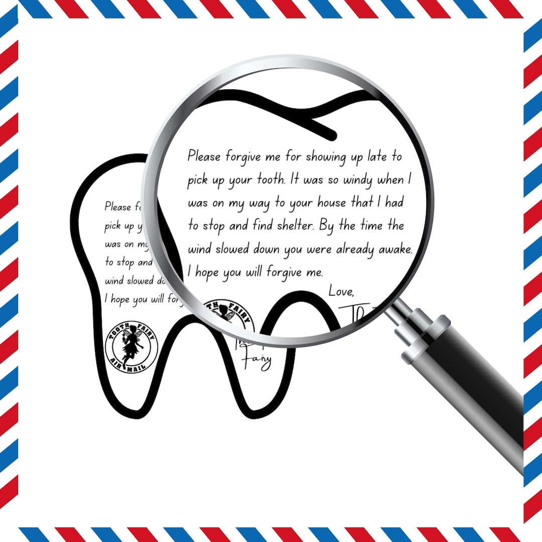 Late Tooth Fairy,tooth Fairy Apology Letter,note From Tooth Fairy ...