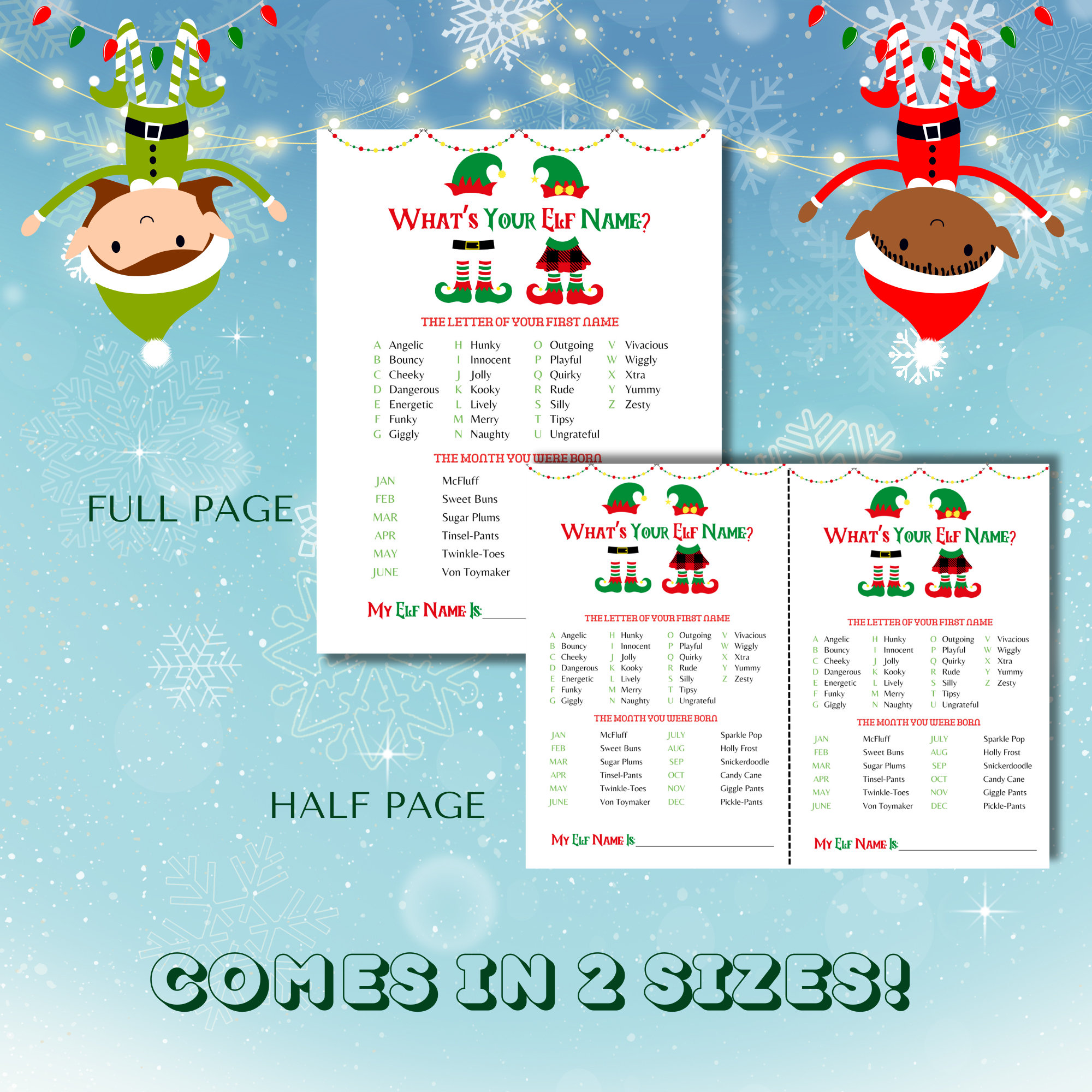 Elf Name Generator,whats Your Elf Name,christmas Elf Name Game,elf Name ...