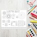 Placemat Activity Sheet,entertainment Sheets,placemat Printable ...