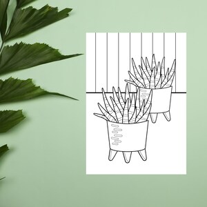 Boho Plant Coloring Relax Coloring Pages Plant Coloring - Etsy