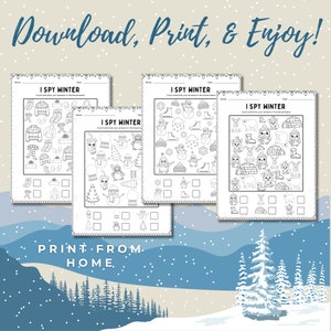 Winter I Spy Game: Number Recognition Activity (digital Download) - Etsy