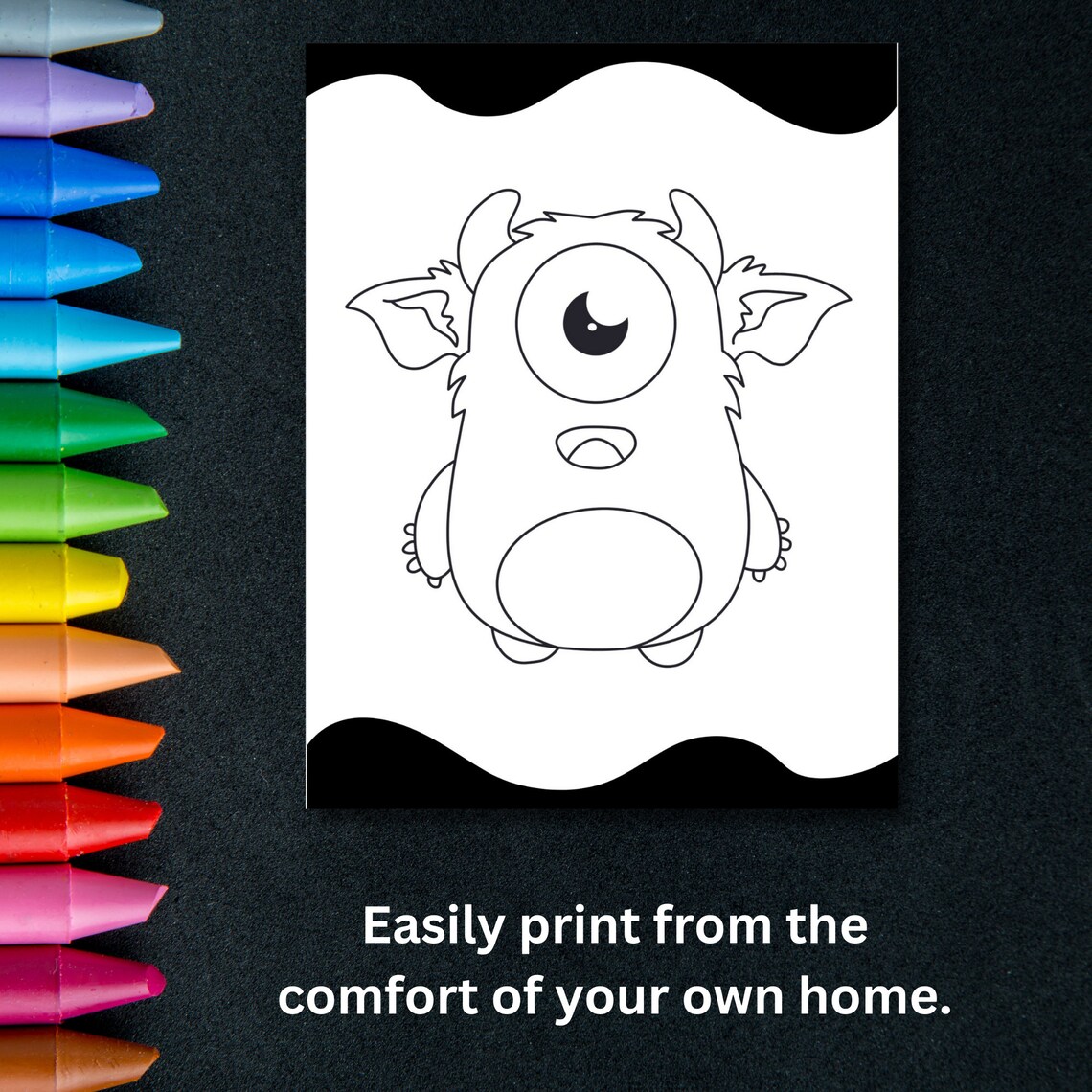 Cute but Creepy Monsters Coloring Pageshappy Monsters - Etsy