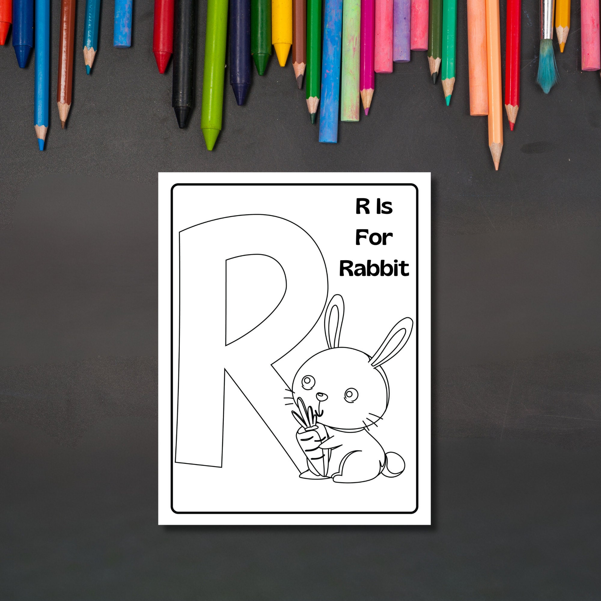 Simple Animal Coloring Animal Alphabet Coloring Pages ABC - Etsy