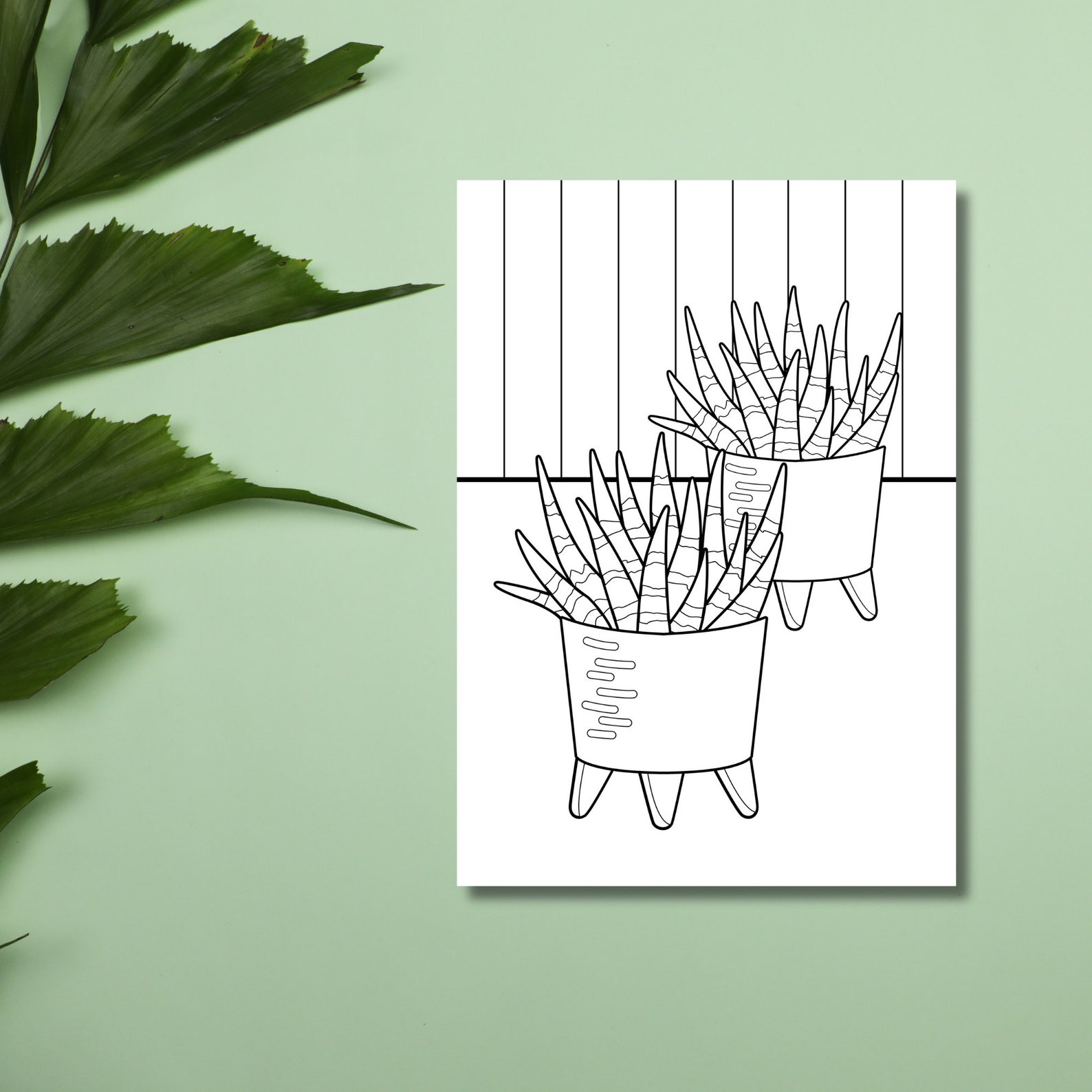 Boho Plant Coloring, Relax Coloring Pages, Plant Coloring Pages for ...