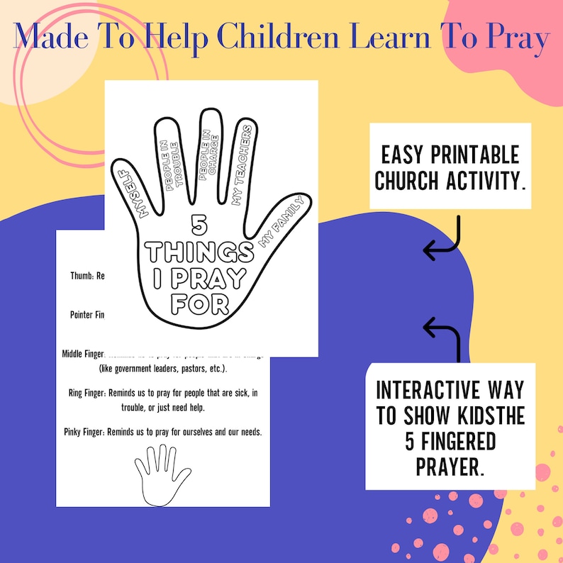Learn to Pray Pray for Others Kids Bible Study Lesson - Etsy Canada