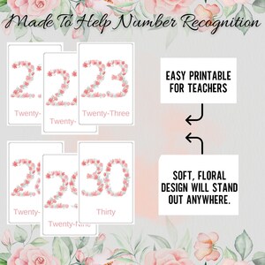 Number Flash Cards 21-30, Number Cards 21-30, Preschool Counting Flash ...