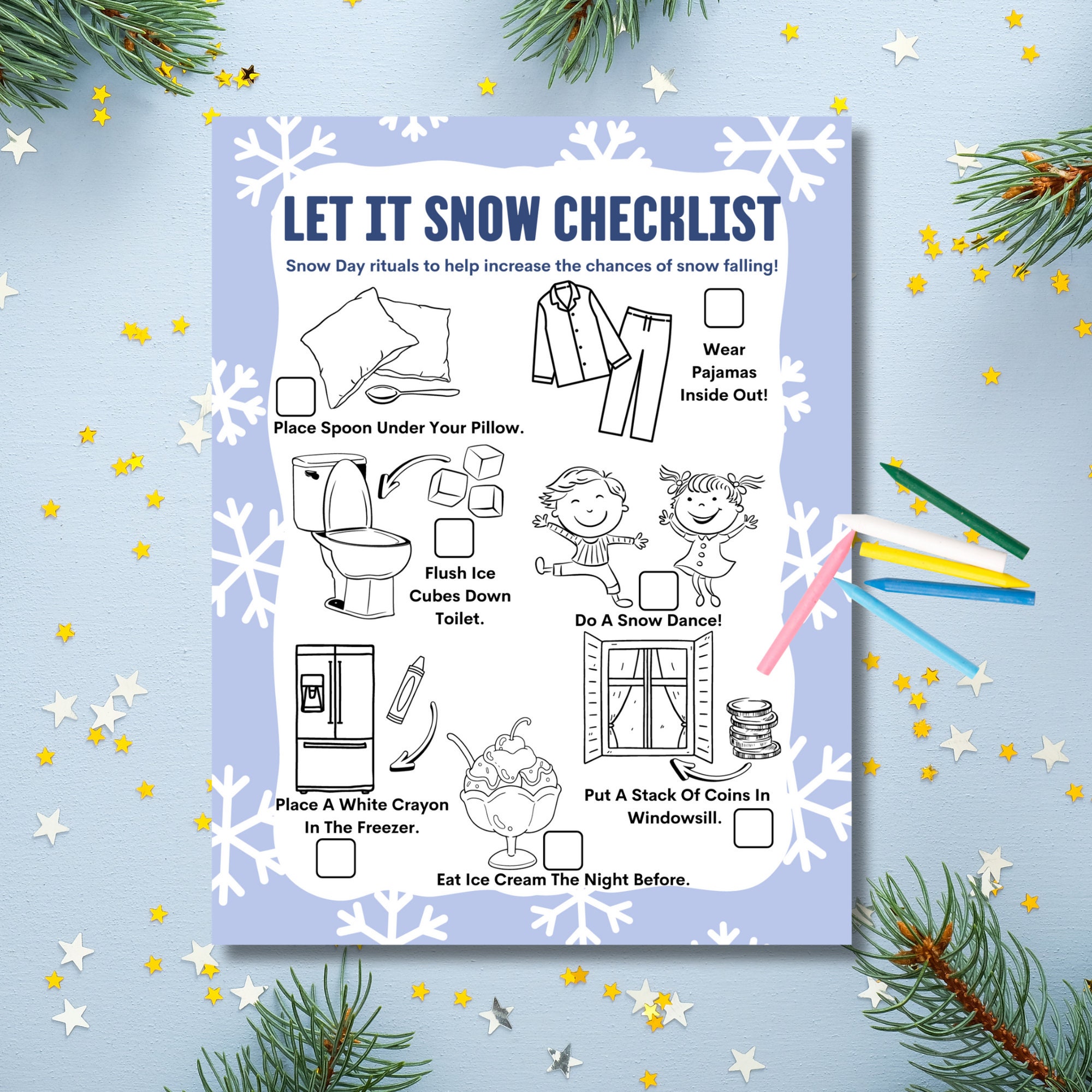 Snow Day Rituals, Winter Checklist, Winter to Do List, Make It Snow ...