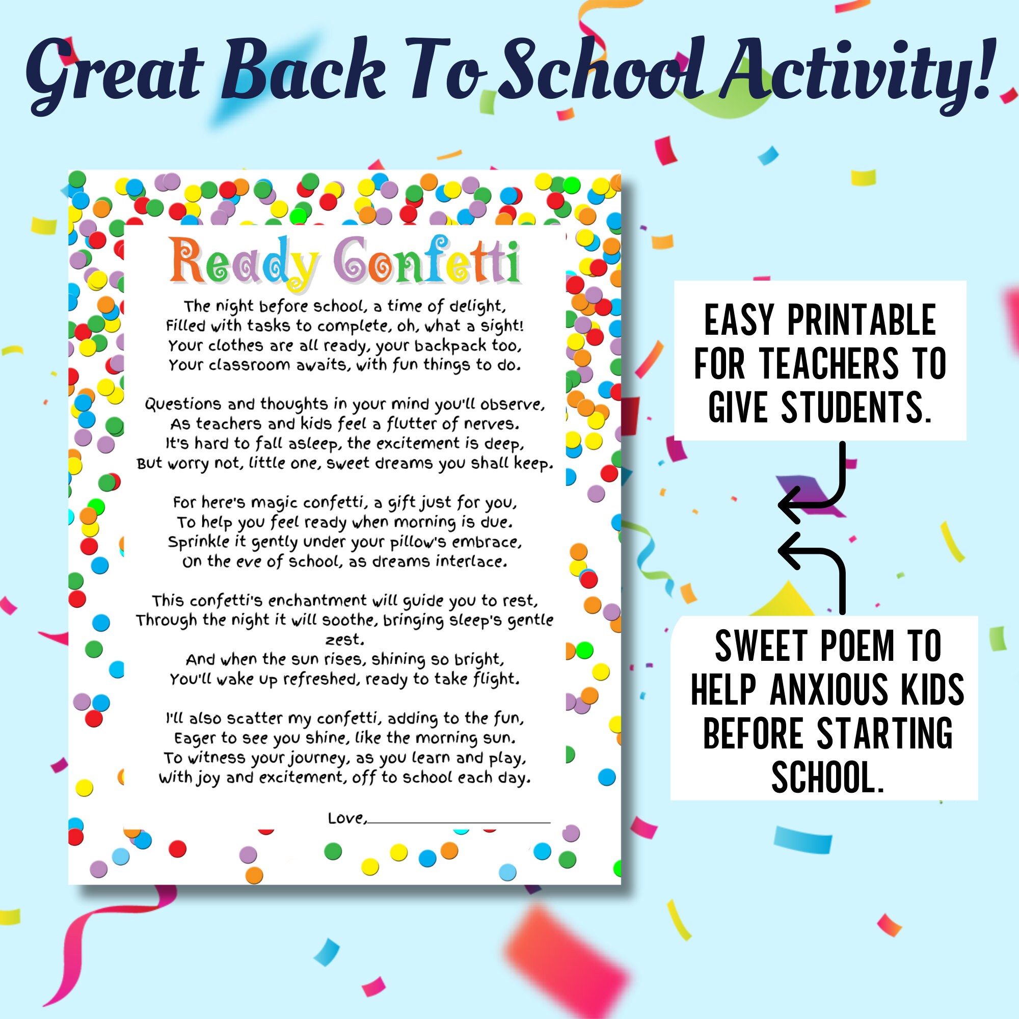 Ready Confetti Meet the Teacher Kit With Jitter Glitter and Welcome ...