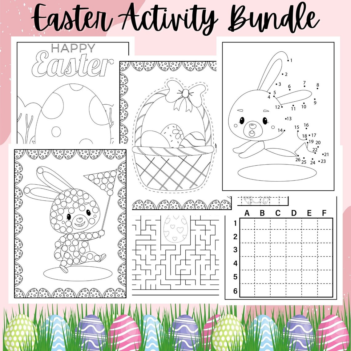 Easter Activity Packet,easter Coloring Pages,children Color Book,easter ...