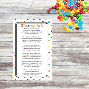 Blessing Pills Poem Tags: Christian Encouragement (printable Tag) - Etsy