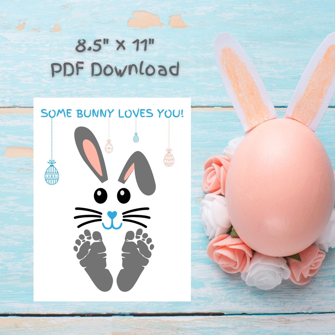 Easter Footprint Craft, Teacher & Parent Resources, Bunny Footprints ...