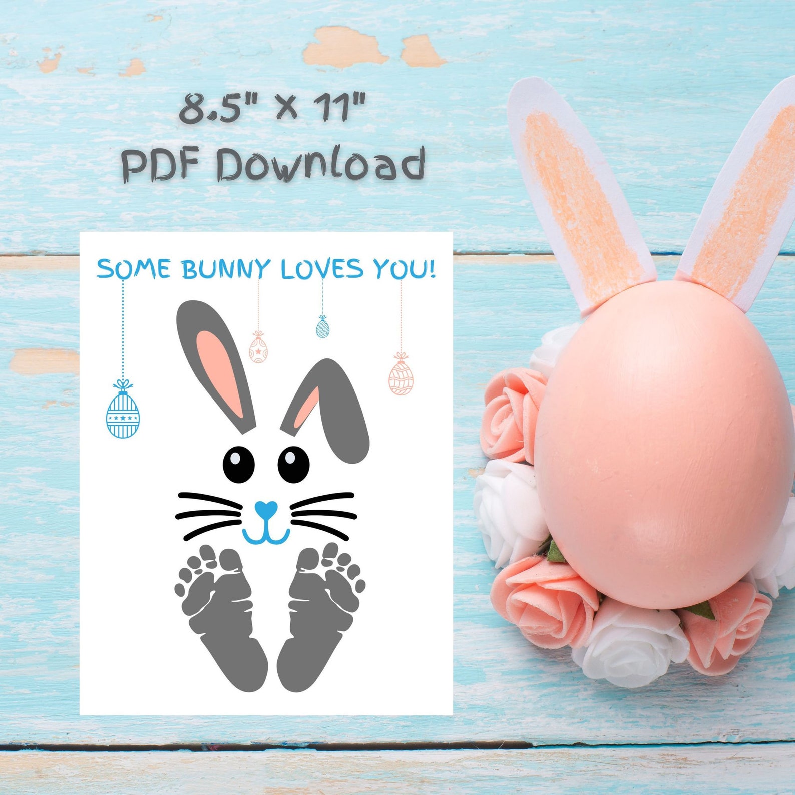 Easter Footprint Craft, Teacher & Parent Resources, Bunny Footprints ...