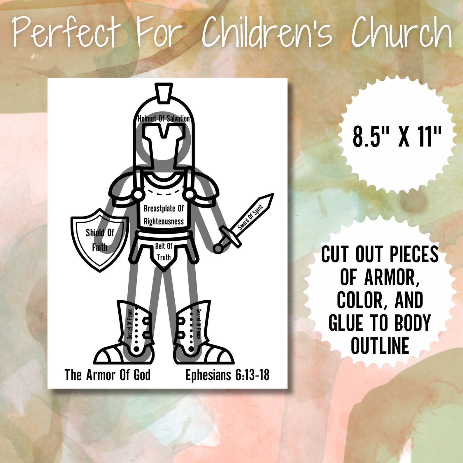 Helmet of Salvation - Printable Craft Activity for Kids - Learn About ...