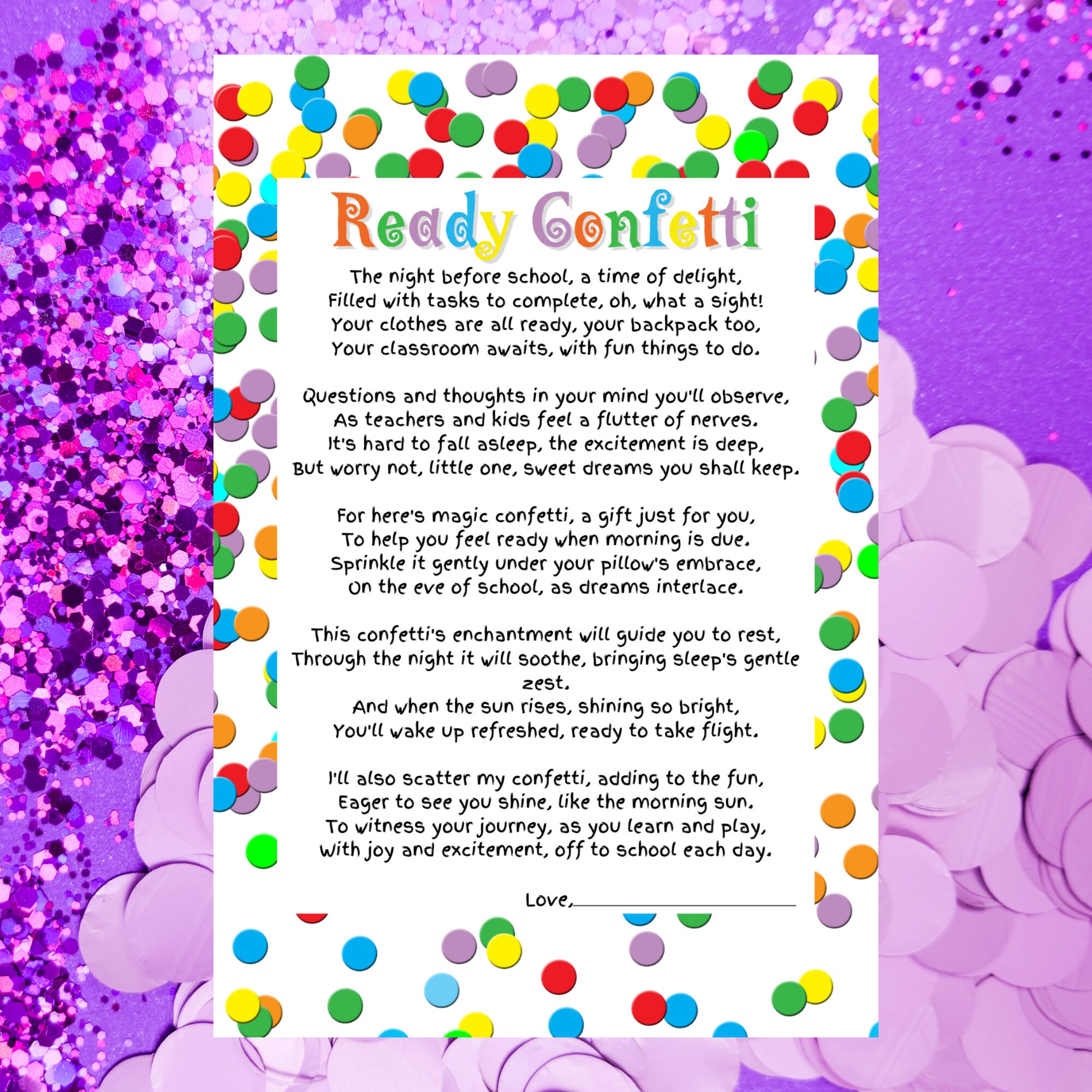 Ready Confetti Meet the Teacher Kit With Jitter Glitter and Welcome ...