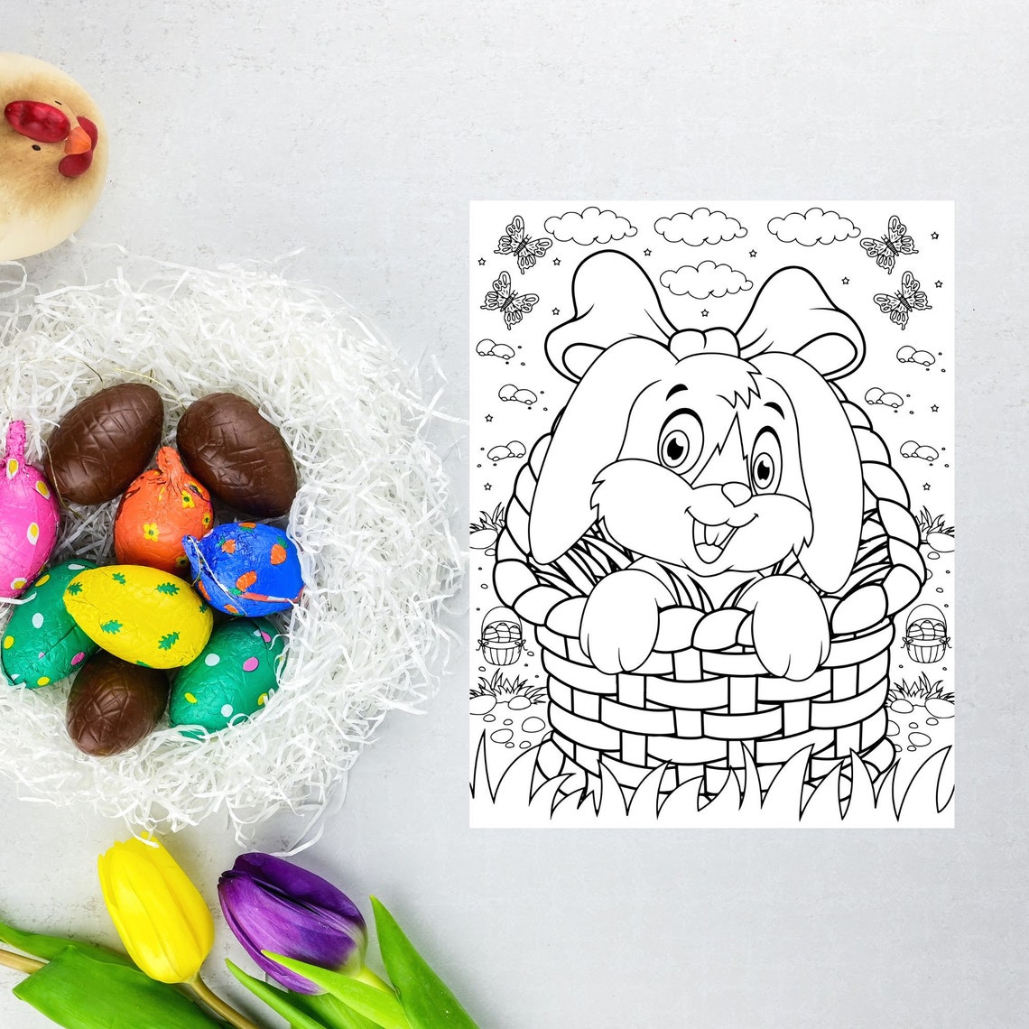 Bunny Coloring,easter Coloring Pages,color Pages Easter,easter Coloring ...
