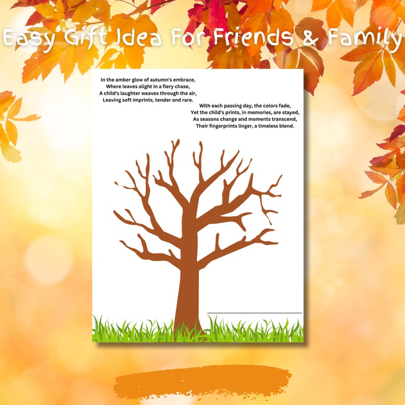 Fall Tree Handprint Craft, Fall Poem, Finger Painting, Fingerprint ...