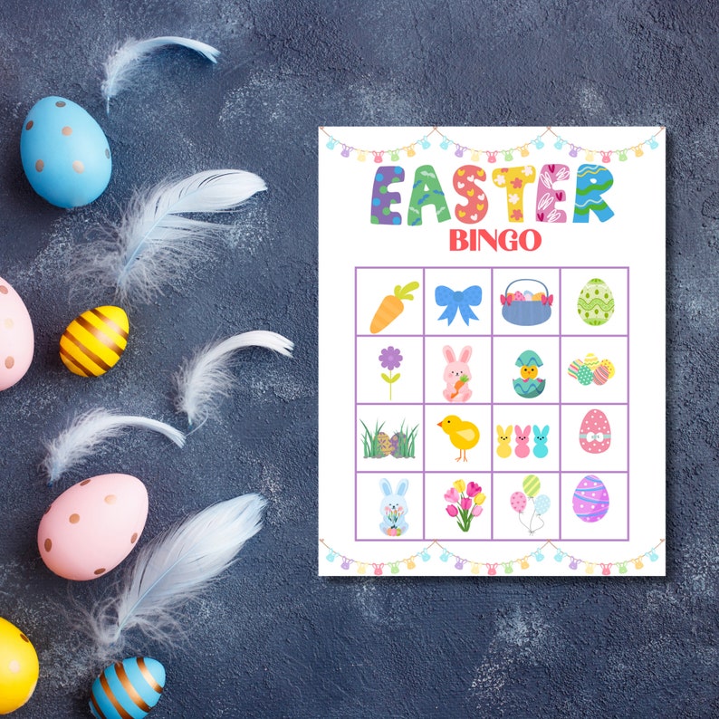 Easter Bingo Game: Kids Spring Holiday Activity (digital Download) - Etsy