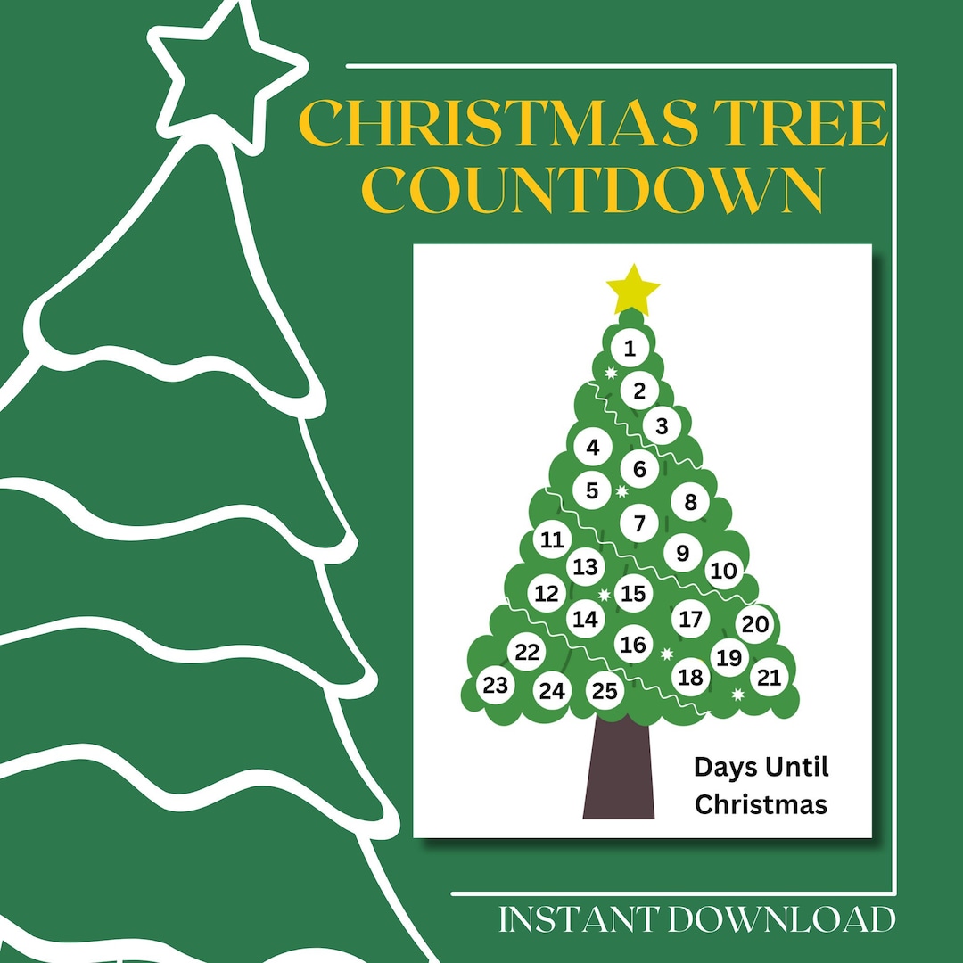 Days Until Christmas, December Holiday Calendar, Cotton Advent Calendar ...