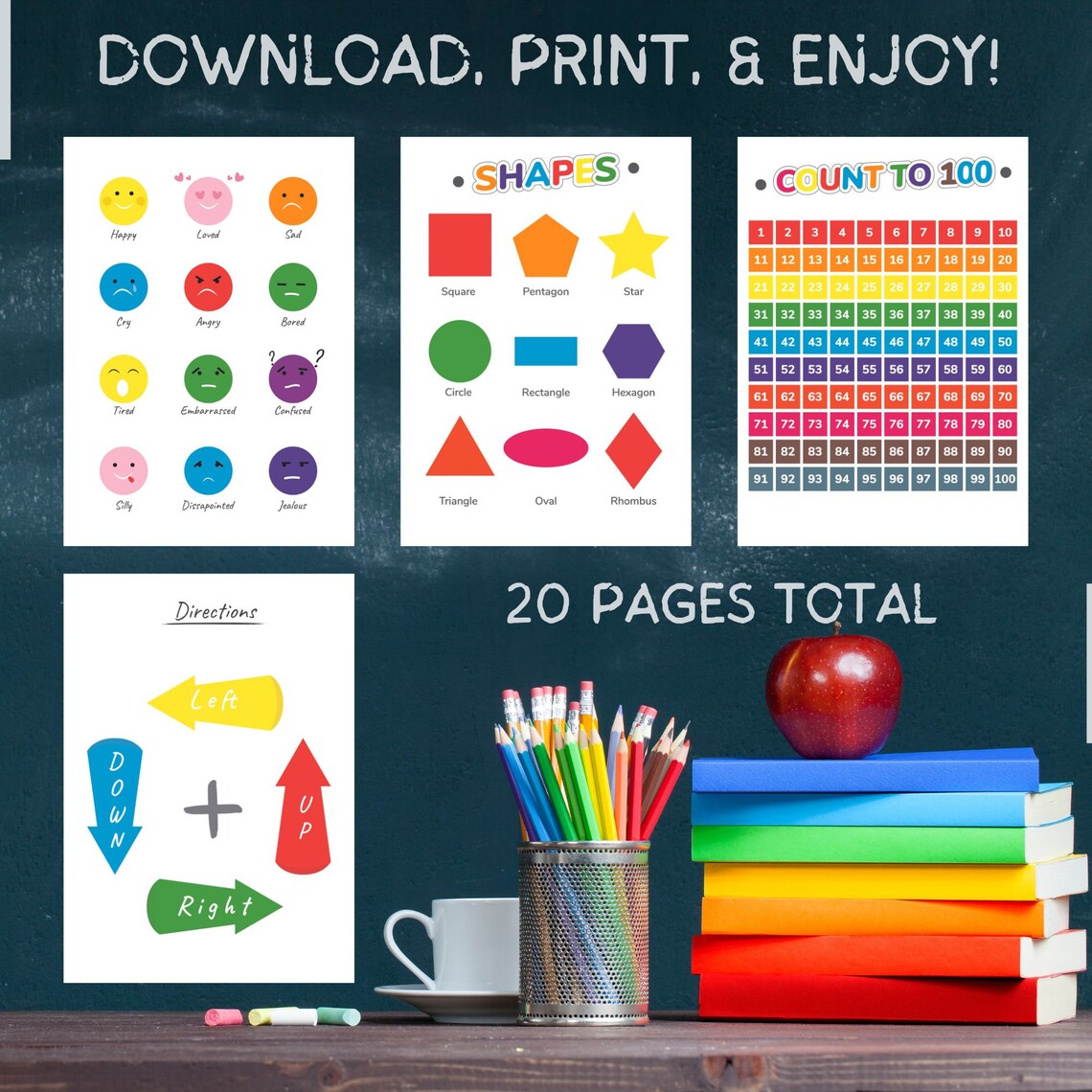 Classroom Wall Art Bundle, Teacher Class Posters, Montessori ...