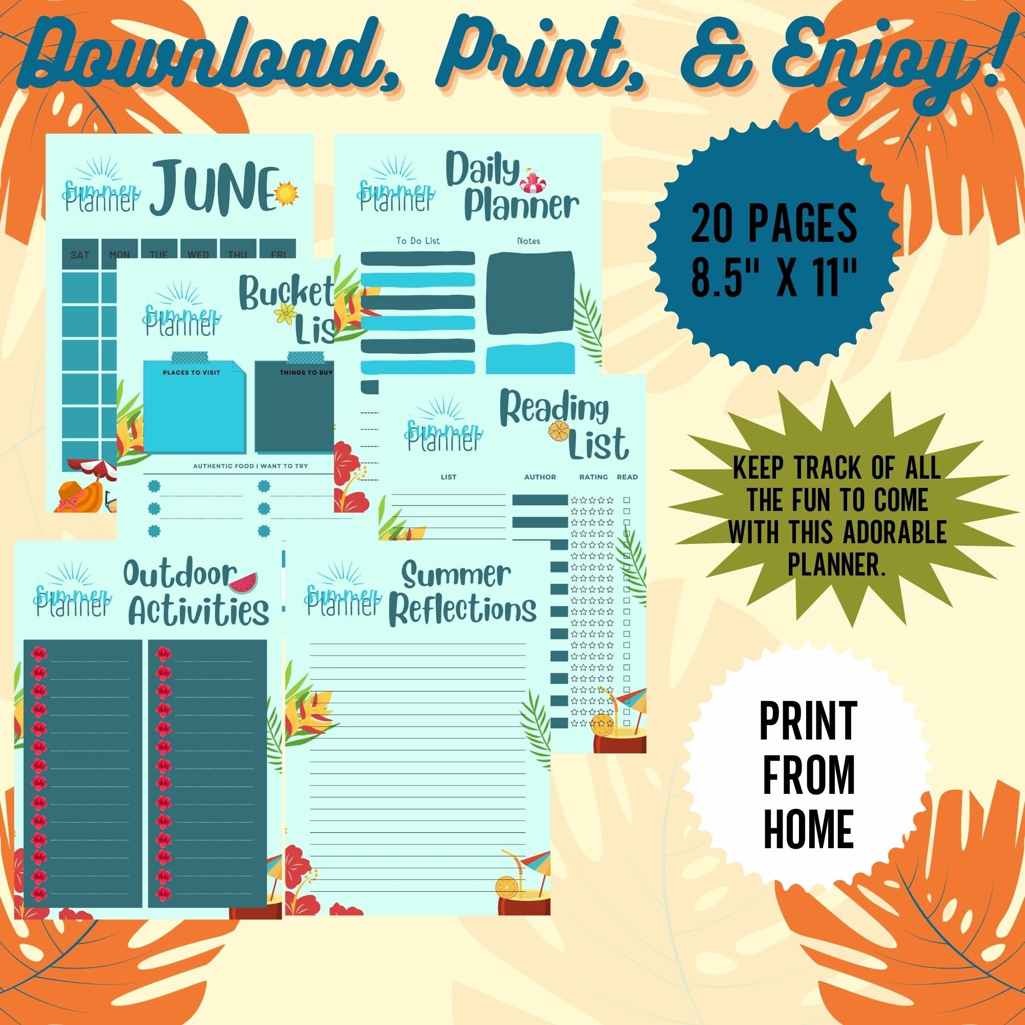 Printable Summer 2023 Bundle, Bucket Lists, Summer Reading List, Family Activities List, Summer ...