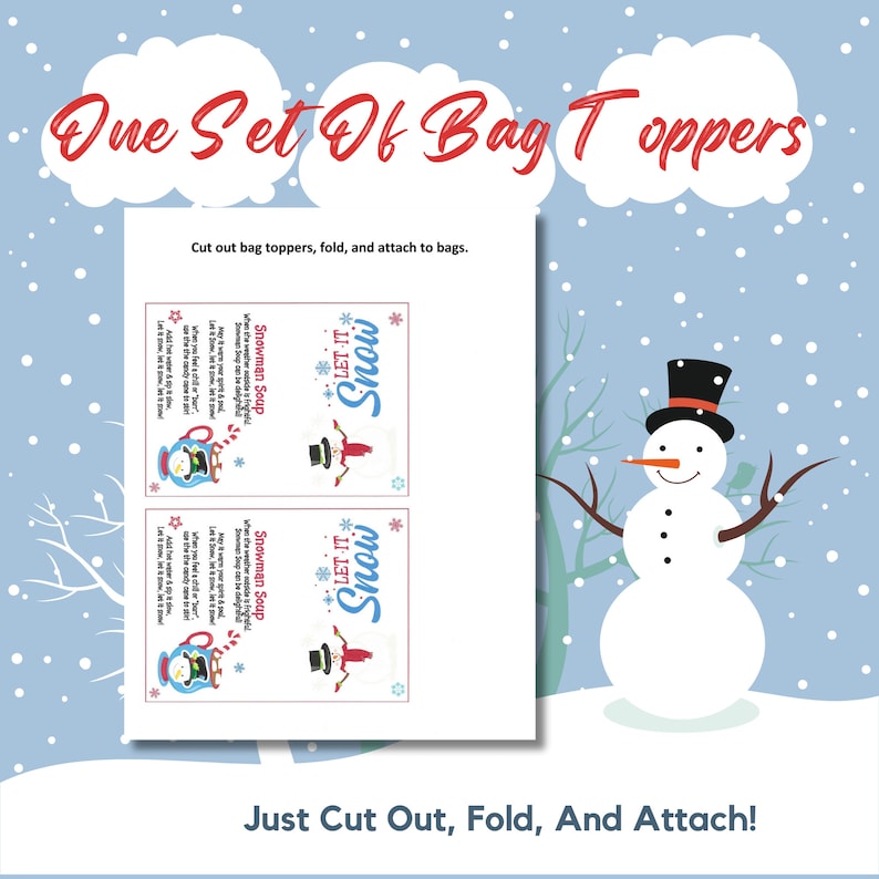 Snowman Soup Tags: Hot Chocolate Gift (digital Download) - Etsy