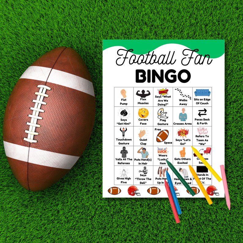 Football Bingo Cards, Football Bingo, Football Activity, Unique Bingo ...