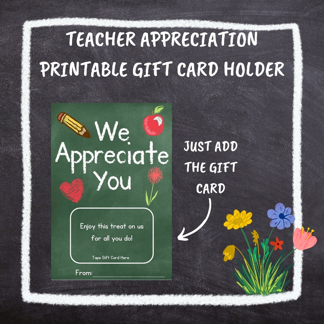 Happy Teacher Appreciation Week, PTA Mom, Restaurant Gift Card, DIY ...